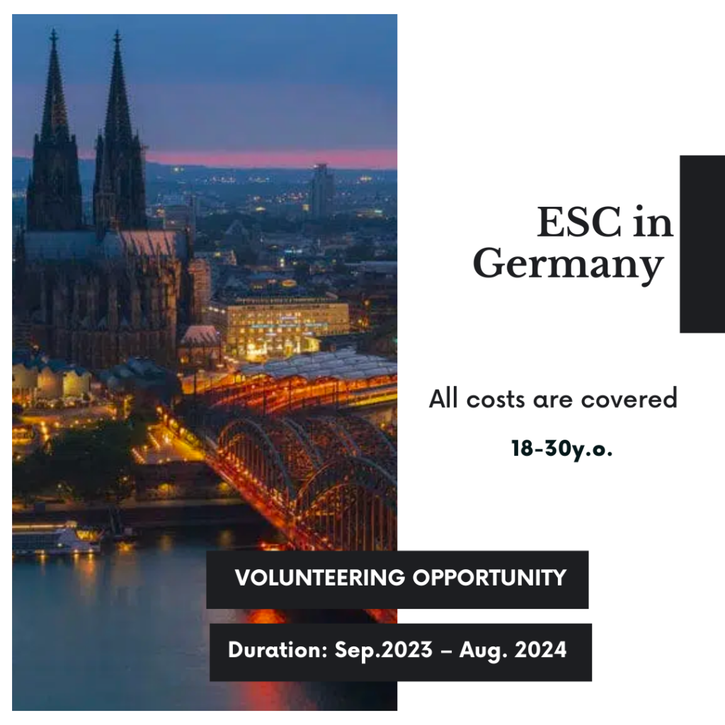 ESC OPPORTUNITY IN GERMANY – "Future in Our Hands" Youth NGO