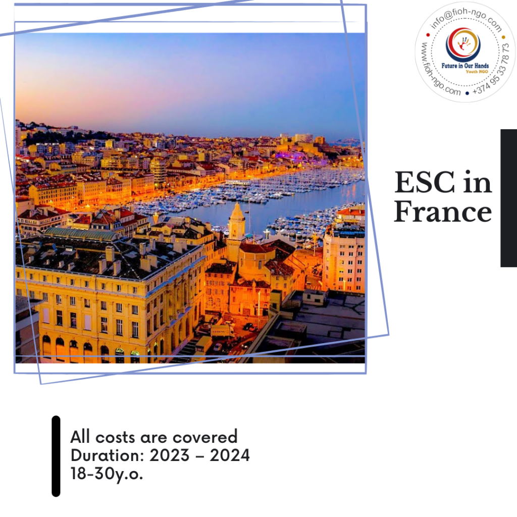 ESC OPPORTUNITY IN FRANCE – "Future in Our Hands" Youth NGO